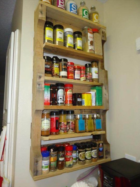 DIY Pallet Rack for Kitchen
