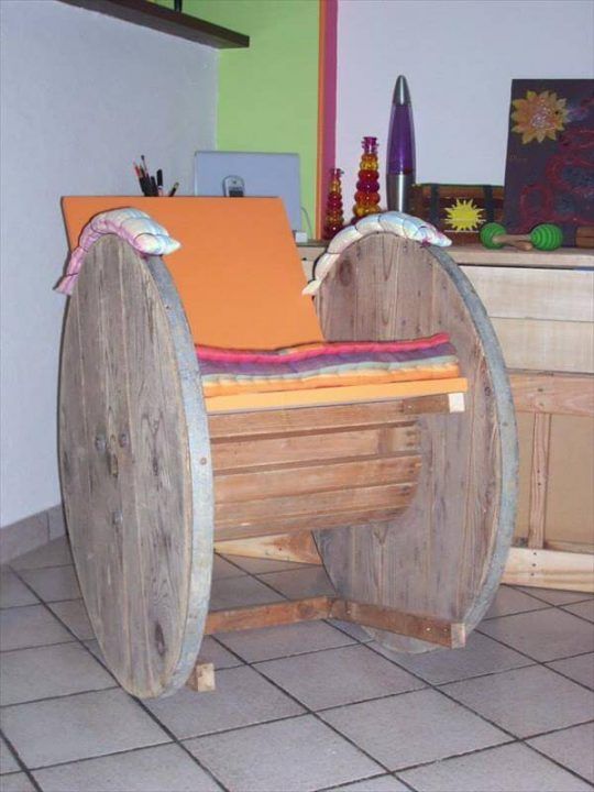DIY Wire Roll Chair