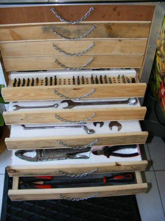 Pallet Tool Storage Cabinet: DIY Tutorial