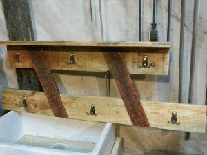 DIY Pallet Coat Rack and Shelf
