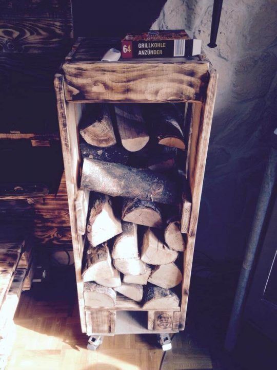 DIY Pallet Firewood Rack / Holder