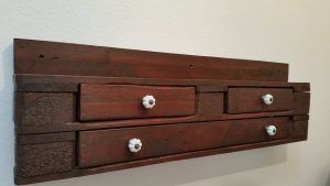 DIY Pallet Floating Shelf with Drawers