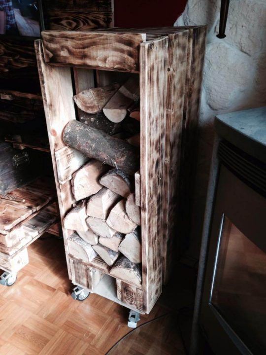 DIY Pallet Firewood Rack / Holder