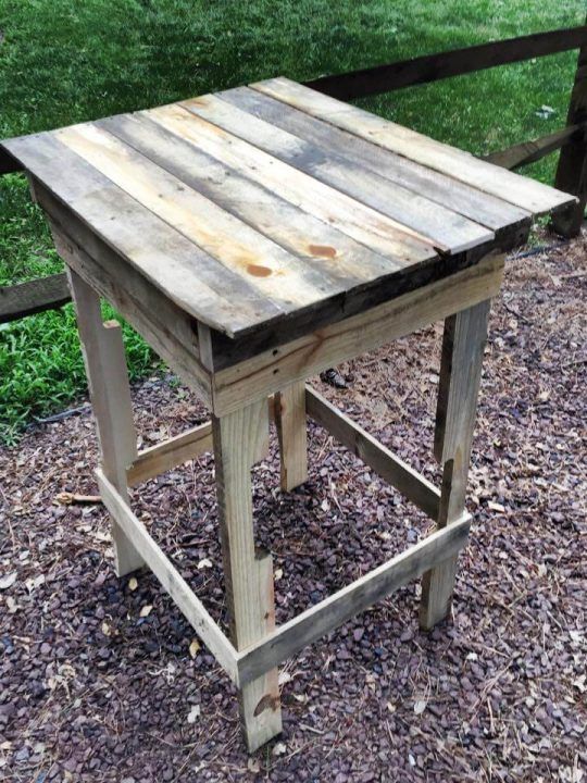 Upcycled Pallet Side Table