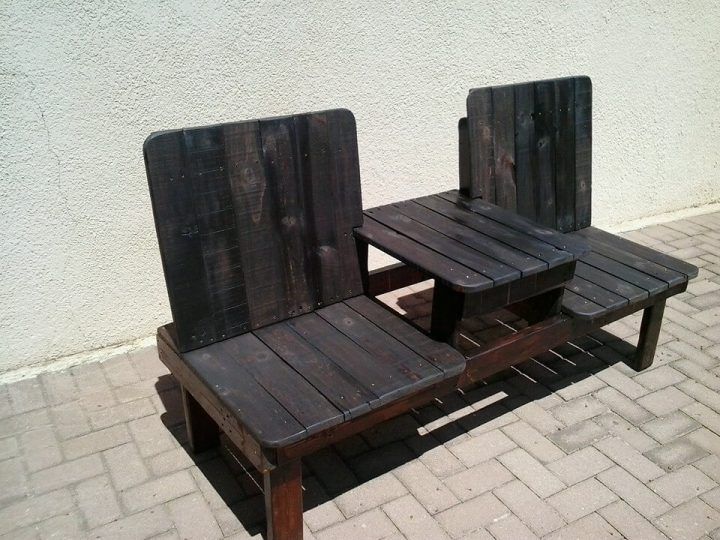 Pallet Double Chair Bench Design