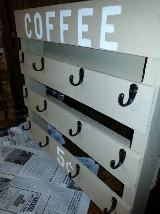 Wooden Pallet Coffee Mug Holders