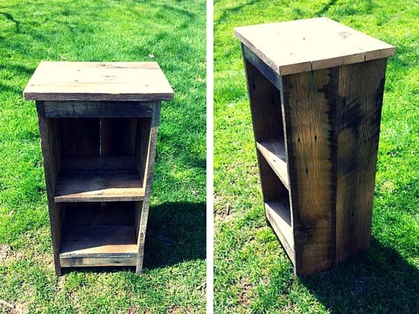 Wooden Pallet Nightstand