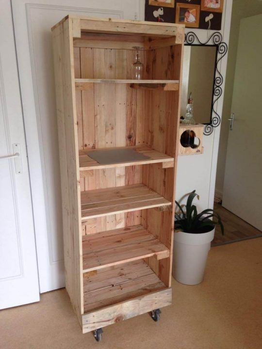 Pallets Beverage Bottle Rack on Wheels