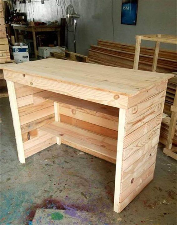 Pallet Computer Desk / Reception Desk