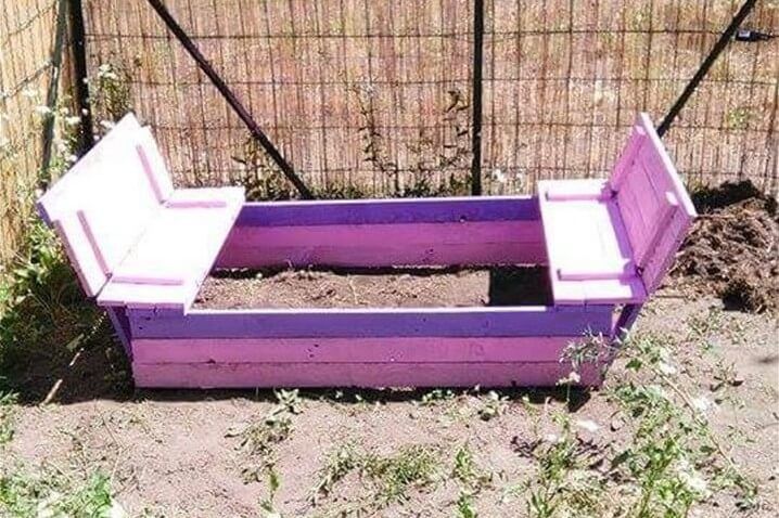 Recycled Pallet Sandbox for Kids