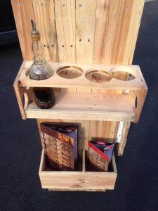 Pallets Beverage Bottle Rack on Wheels