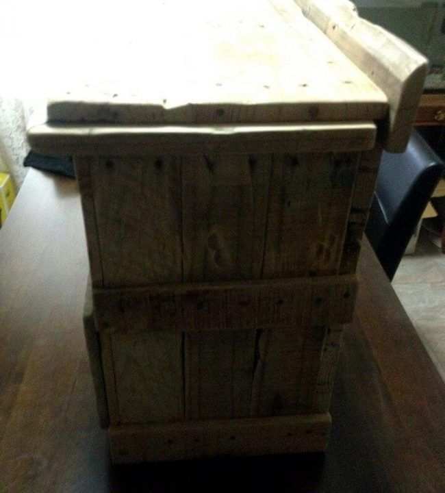 Custom Pallet Mini Table with Drawer