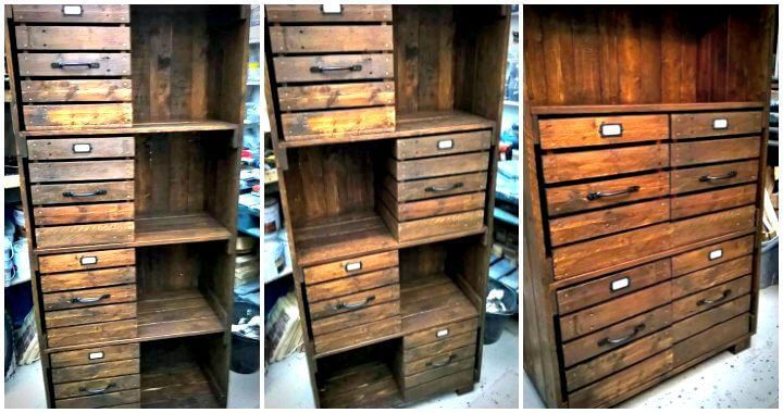 Pallet Chest of Drawers / Bookcase / Cabinet