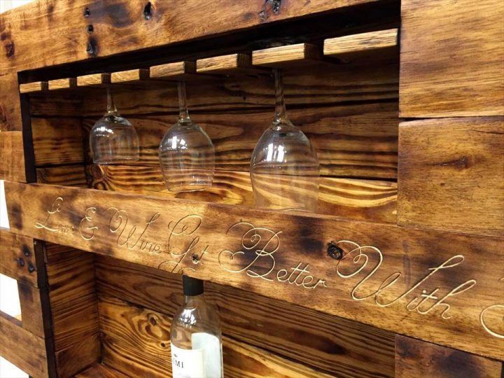 Pallet Glass and Bottle Rack