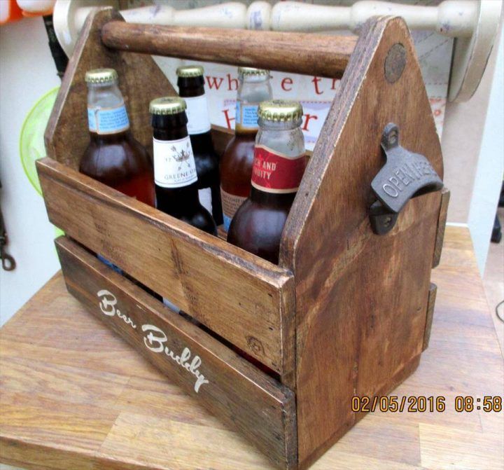 Cute Pallet Beverage Holder